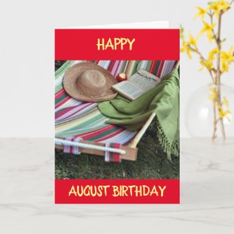 HAPPY ***AUGUST*** BIRTHDAY CARD | Zazzle
