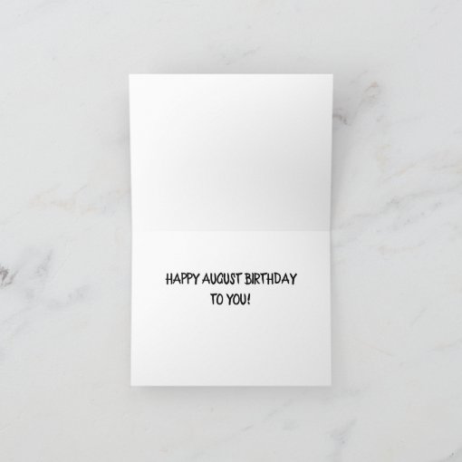 HAPPY **AUGUST BIRTHDAY** TO YOU CARD | Zazzle