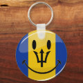 Happy Barbados Flag Keychain | Zazzle