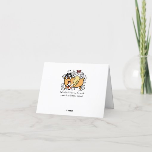 Happy Bath Time Yellow Labrador and Dog Friends Thank You Card | Zazzle