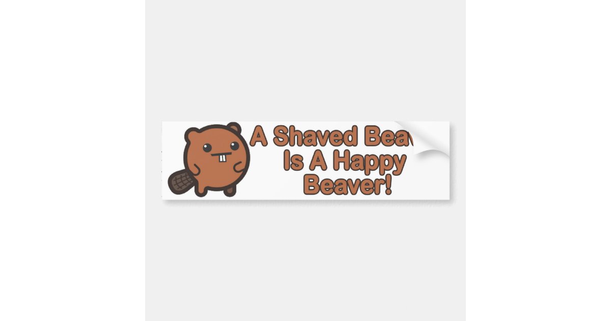 Happy Beaver Bumper Sticker | Zazzle