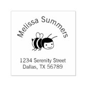 Happy Bee Address Self-inking Stamp | Zazzle