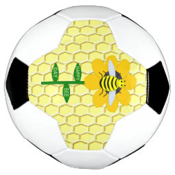 Happy Bee Day Birthday Bumblebee Soccer Ball | Zazzle
