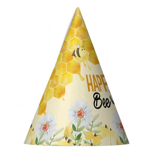 Happy Bee Day Kids Bee Theme Birthday Party Hat | Zazzle