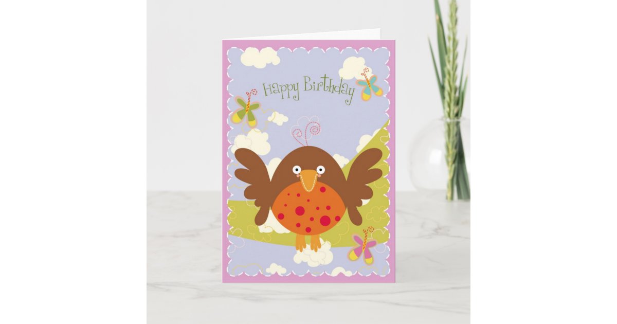 Happy Bird-day! Card | Zazzle