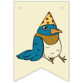Happy Bird Day Cartoon Birds Themed Birthday Bunting Flags | Zazzle