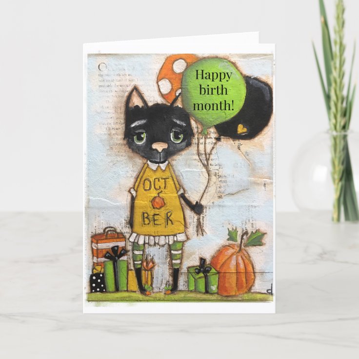 Happy Birth Month - October Card | Zazzle