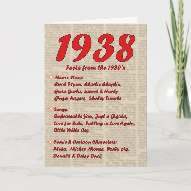 1938 Cards | Zazzle