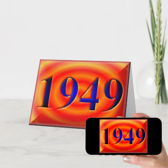 Happy Birthday 1949 Year of Birth 40's 40s forties Card | Zazzle