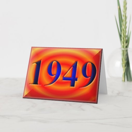 Happy Birthday 1949 Year of Birth 40's 40s forties Card | Zazzle