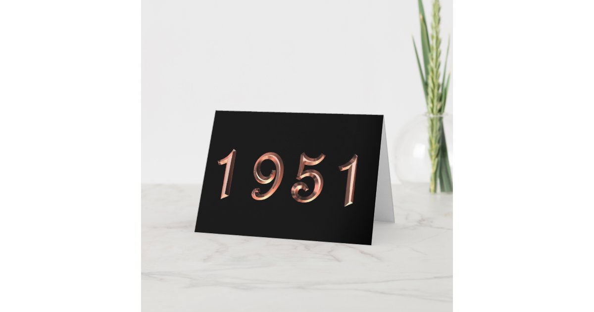 Happy Birthday 1951 Year of Birth 50's 50s fifties Card | Zazzle