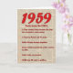Happy Birthday 1959 Year of Birth 50's 50s fifties Card | Zazzle