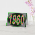 Happy Birthday 1960 Year of Birth 60's 60s sixties Card | Zazzle