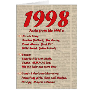1998 Birthday Cards | Zazzle