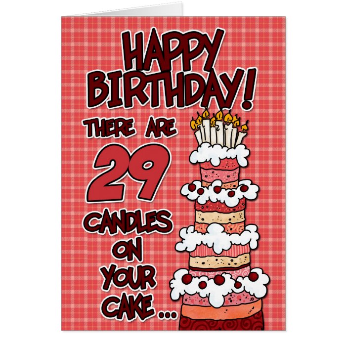 Happy Birthday - 29 Years Old Card | Zazzle