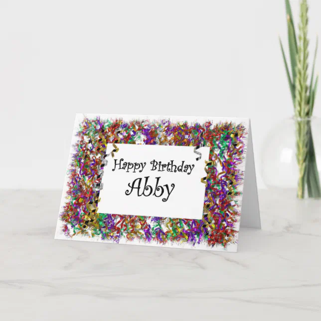 Happy Birthday Abby Card | Zazzle