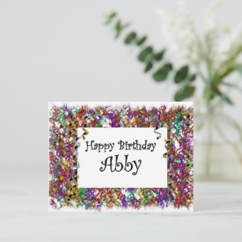 Happy Birthday Abby Postcard | Zazzle