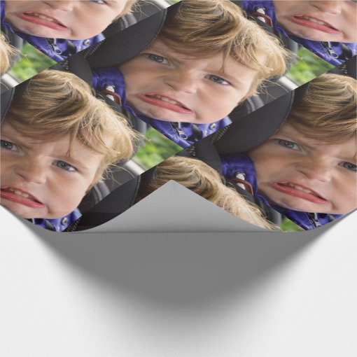 Happy birthday add your own funny photo wrapping paper | Zazzle