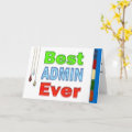 Happy Birthday Admin Professional Best Admin Ever Card | Zazzle