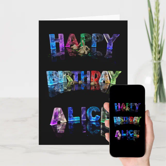 Happy Birthday Alice Card | Zazzle