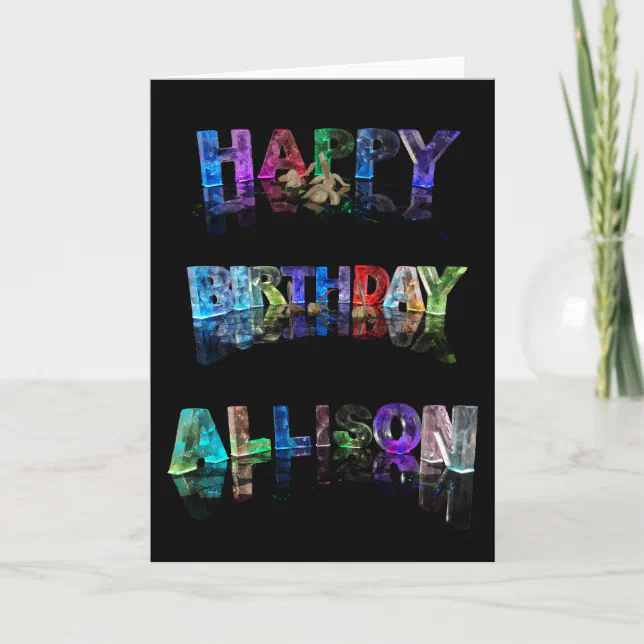 Happy Birthday Allison Card | Zazzle