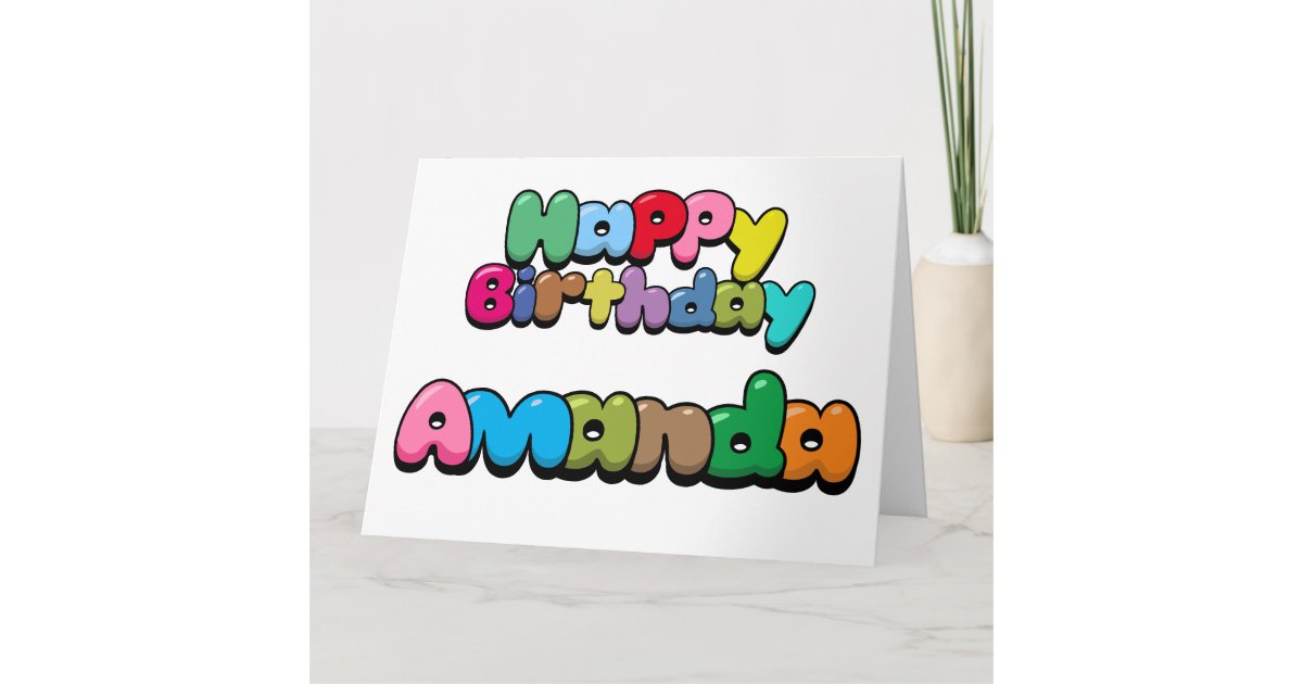 Happy Birthday Amanda Card | Zazzle