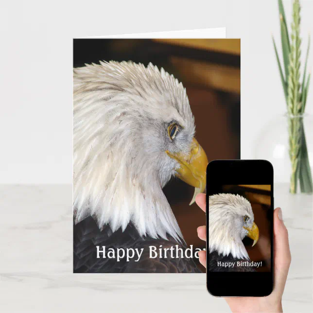 Happy Birthday! American Bald Eagle Card | Zazzle