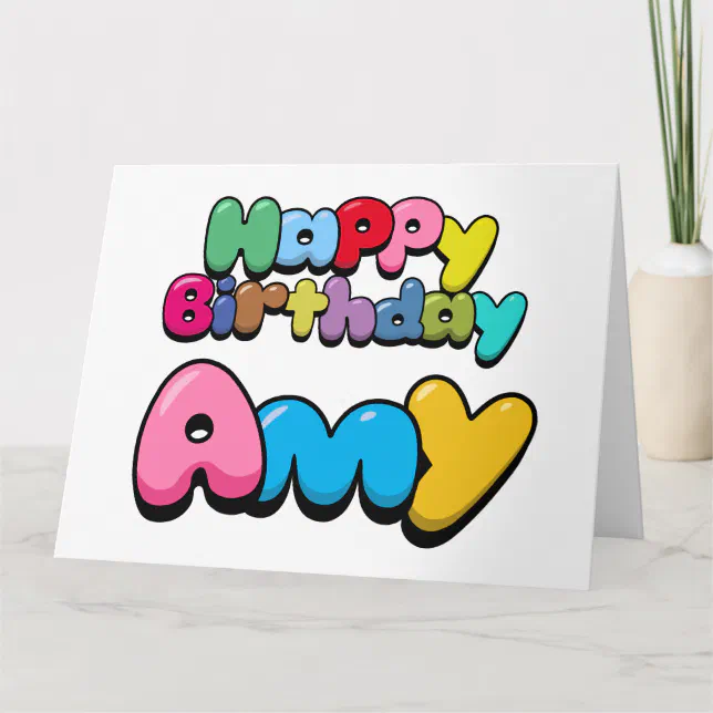 Happy Birthday Amy Card | Zazzle
