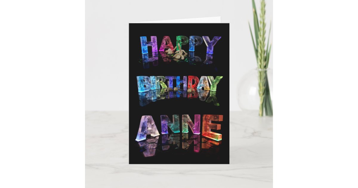 Happy Birthday Anne Card | Zazzle