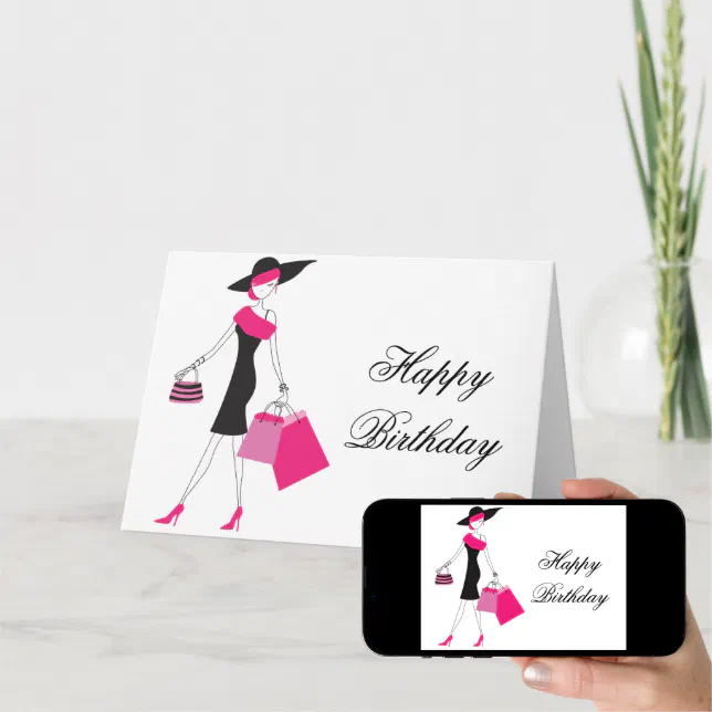 Happy Birthday/Any Occasion Shopper Greeting Card | Zazzle
