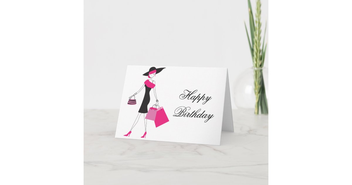 Happy Birthday/Any Occasion Shopper Greeting Card | Zazzle