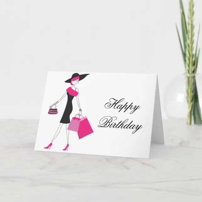 Happy Birthday/Any Occasion Shopper Greeting Card | Zazzle