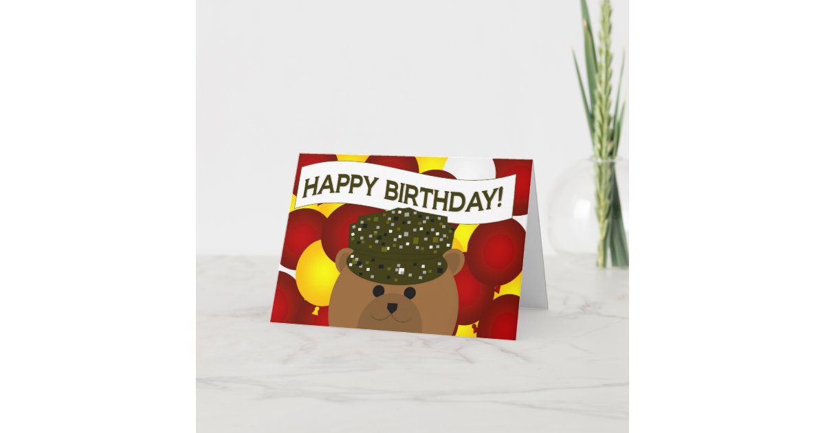 Happy Birthday Army Soldier! Card | Zazzle