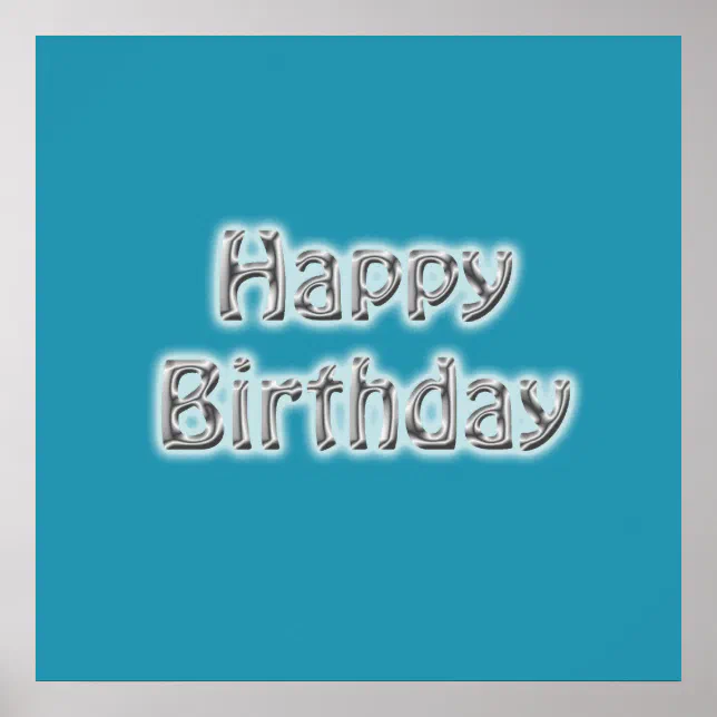 Happy Birthday Autograph Poster | Zazzle