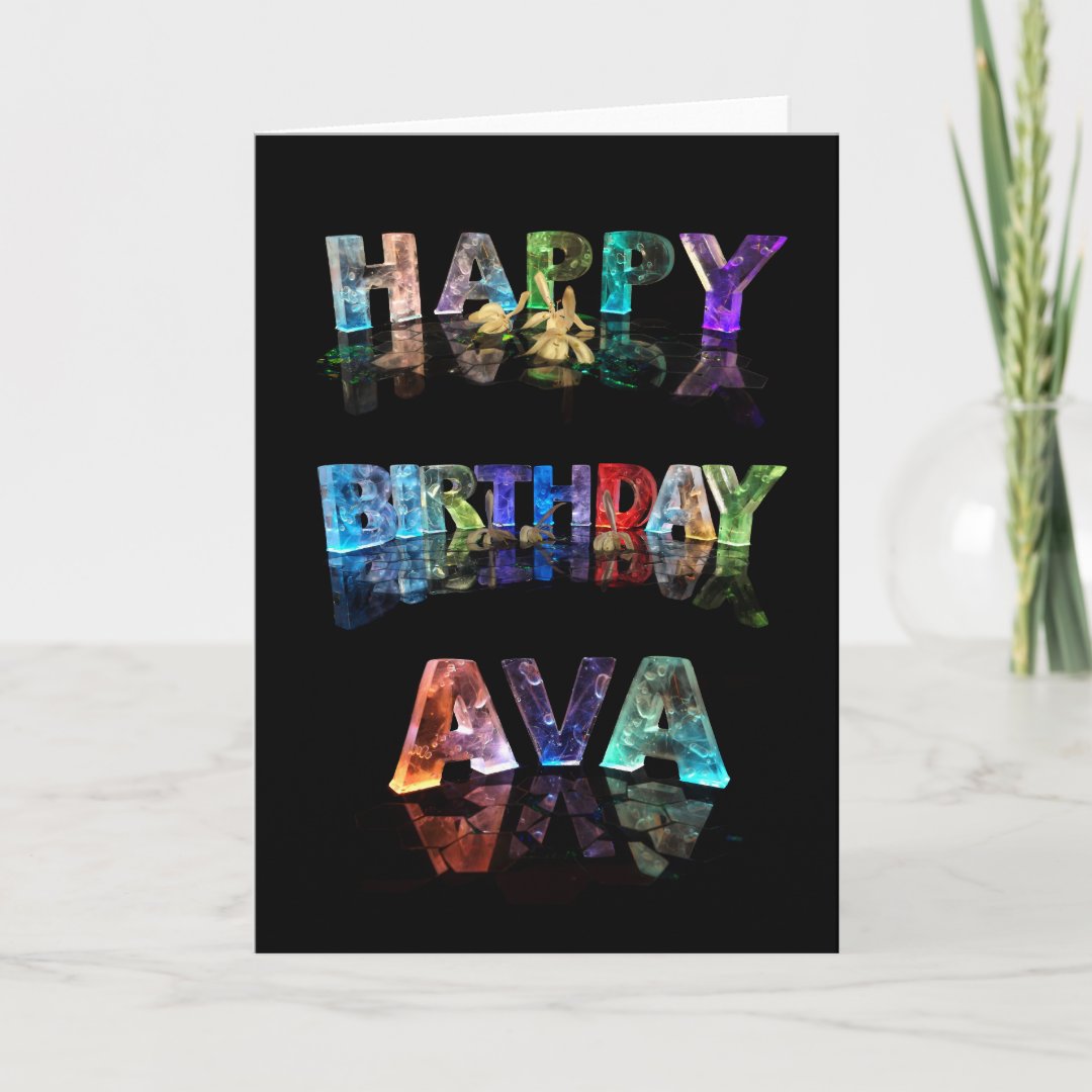 Happy Birthday Ava Card | Zazzle