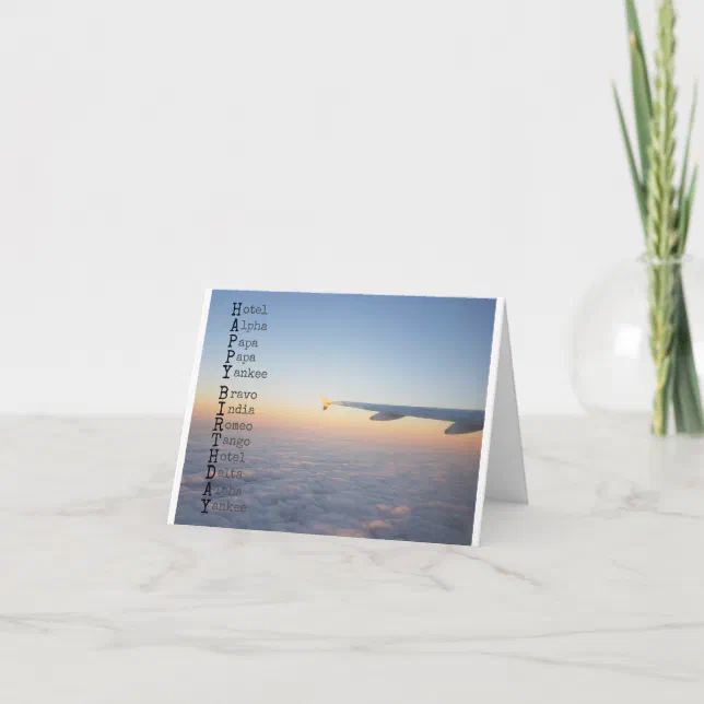 Happy Birthday Aviation | Airline | Pilot | Crew Card | Zazzle