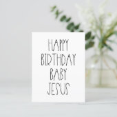 Happy Birthday Baby Jesus funny Christmas Postcard | Zazzle