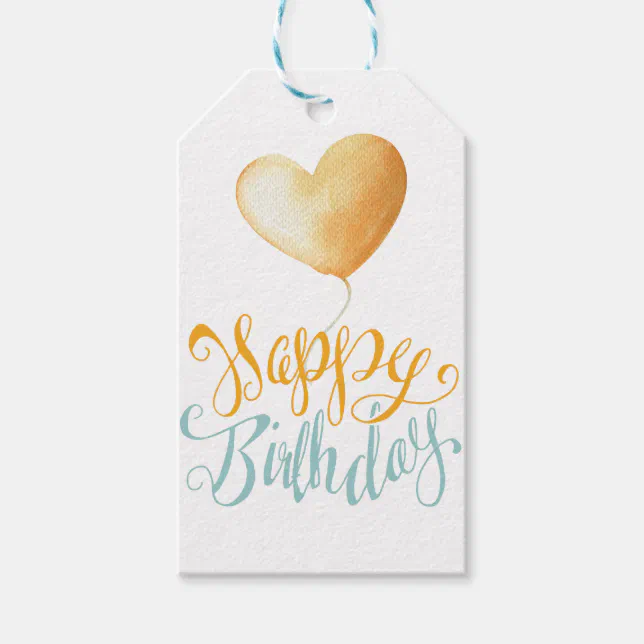 Happy Birthday Balloon Gift Tags | Zazzle