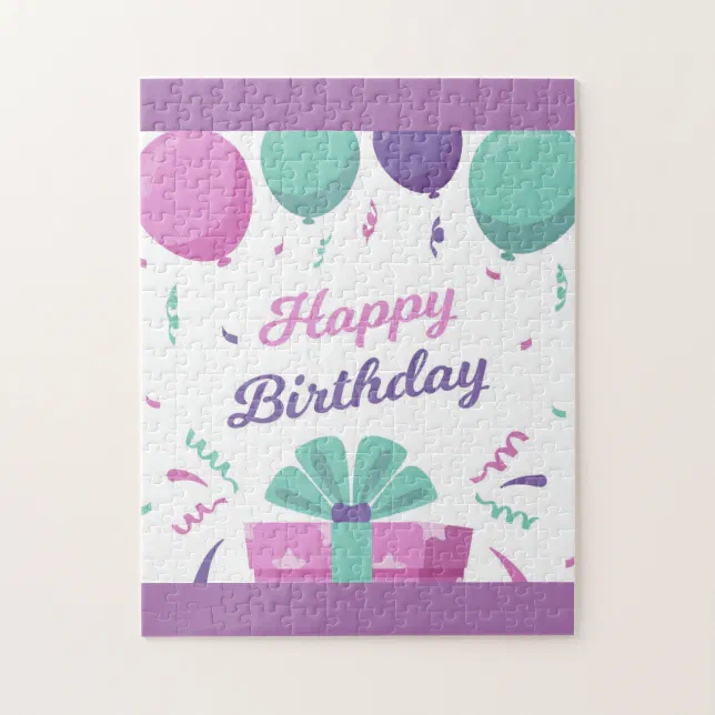 Happy Birthday Balloons Jigsaw Puzzle | Zazzle