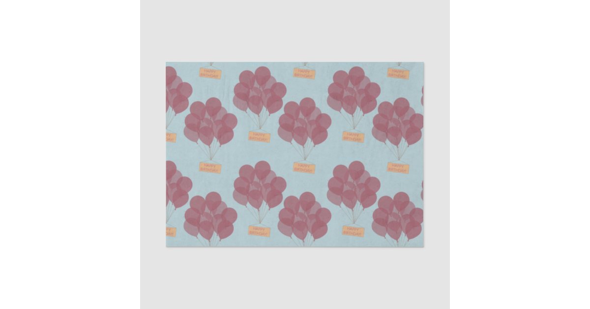 Happy birthday balloons tissue paper | Zazzle