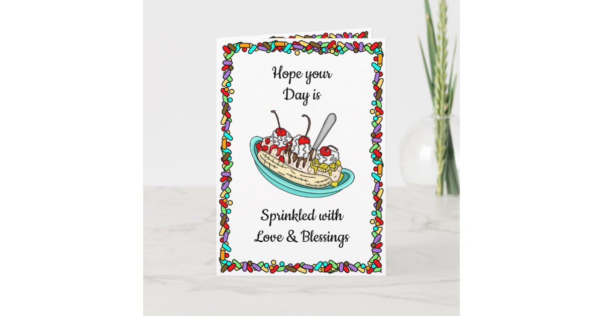 Happy Birthday | Banana Split Card | Zazzle