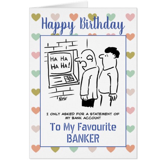 Happy Birthday Banker | Zazzle.com