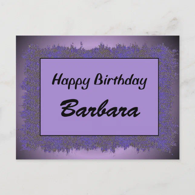 Happy Birthday Barbara Postcard | Zazzle