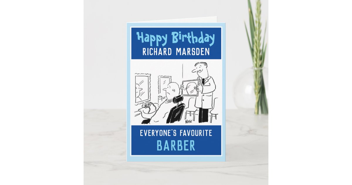 Happy Birthday Barber or Hairdresser Card | Zazzle