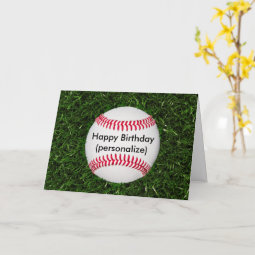 Happy Birthday Baseball Card | Zazzle