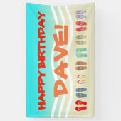 Happy Birthday Beach Party Custom Banner | Zazzle