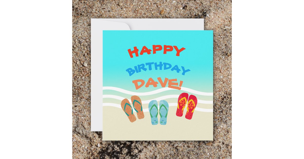 Happy Birthday Beach Party Custom Invitation | Zazzle