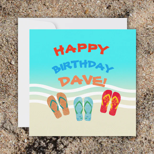 Happy Birthday Beach Party Custom Invitation | Zazzle