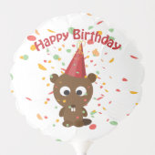 Happy Birthday Beaver Balloon | Zazzle