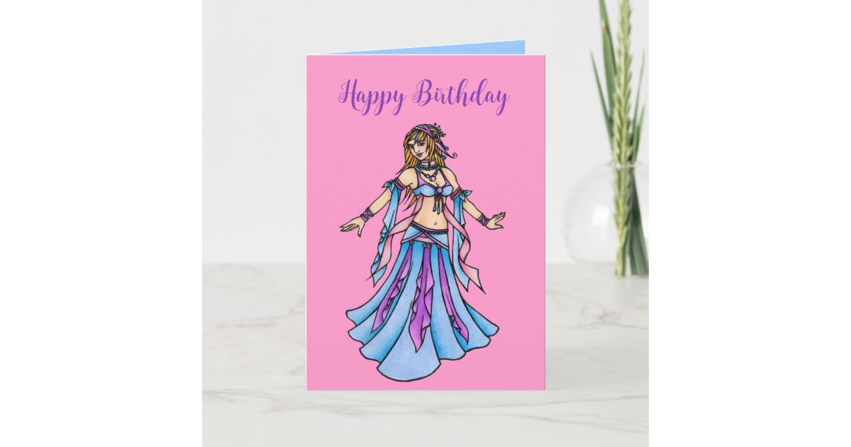 Happy Birthday Belly Dance card | Zazzle
